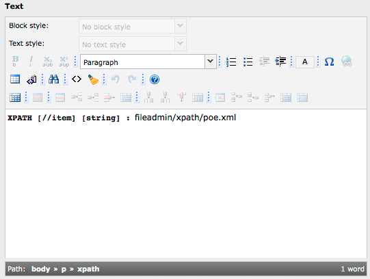 TypoTag — XPATH Content Object master documentation