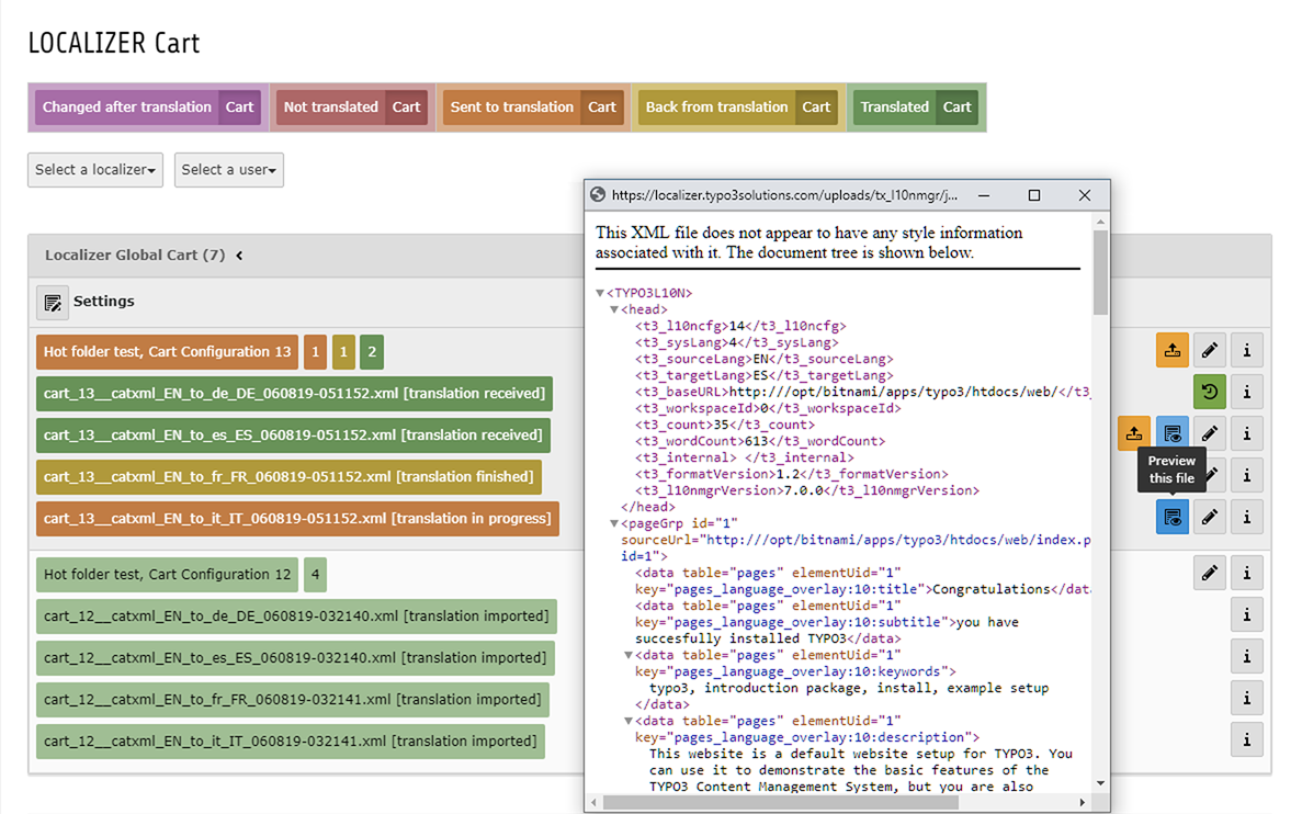 For Editors — localizer main documentation